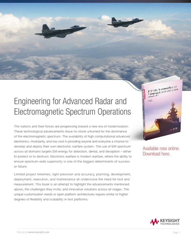 Engineering for Advanced Radar and Electromagnetic Spectrum Operations PDF Asset Page | Keysight